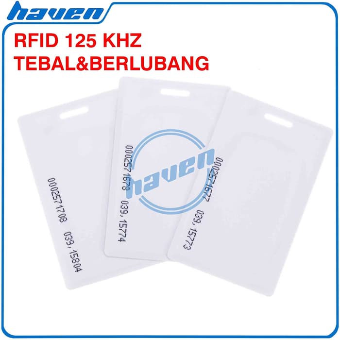 Jual KARTU RFID 125 Khz BERLUBANG/ KARTU PROXIMITY 125KHZ TEBAL ...