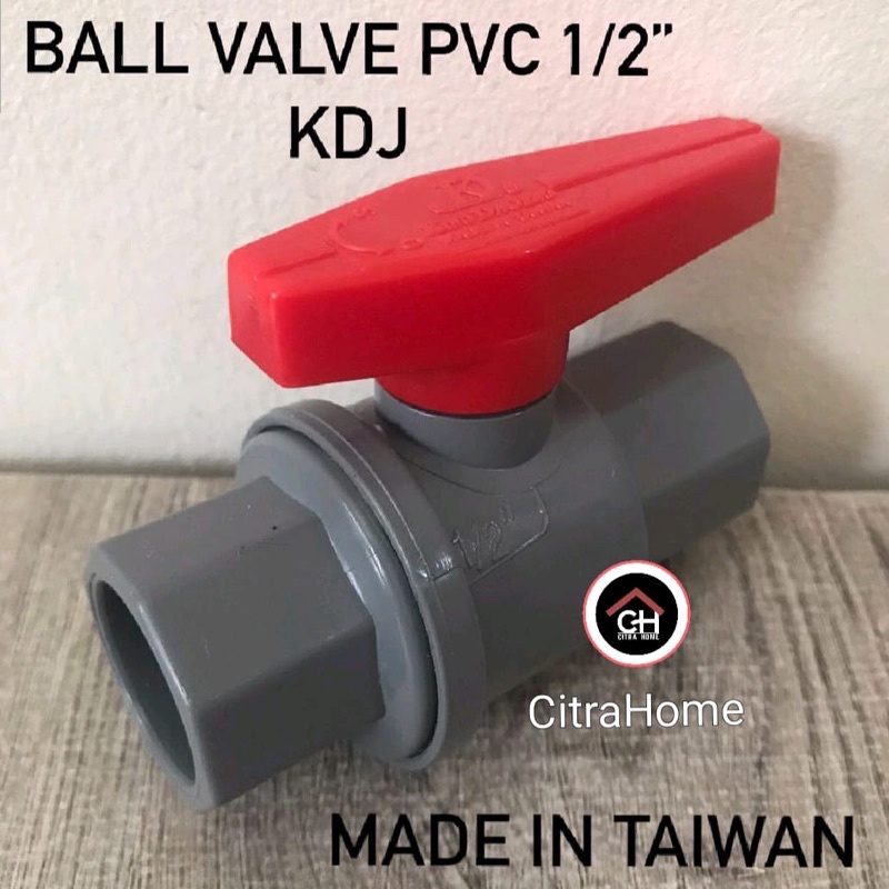 Jual Ball Valve PVC 1/2” KDJ Made in Taiwan | Shopee Indonesia