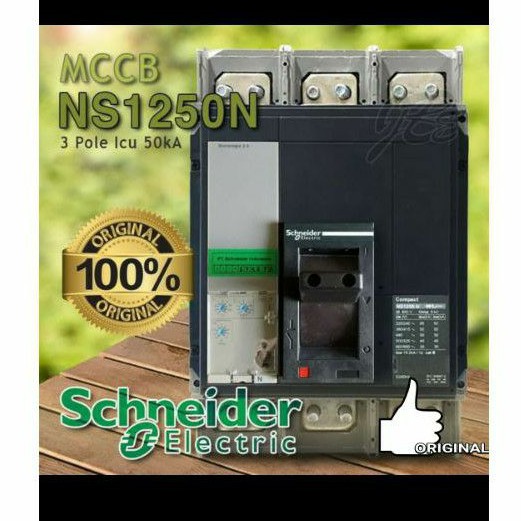 Jual MCCB BREAKER SCHNEIDER NS1250N 3P 1250A 50Ka MICROLOGIC 2.0 ...