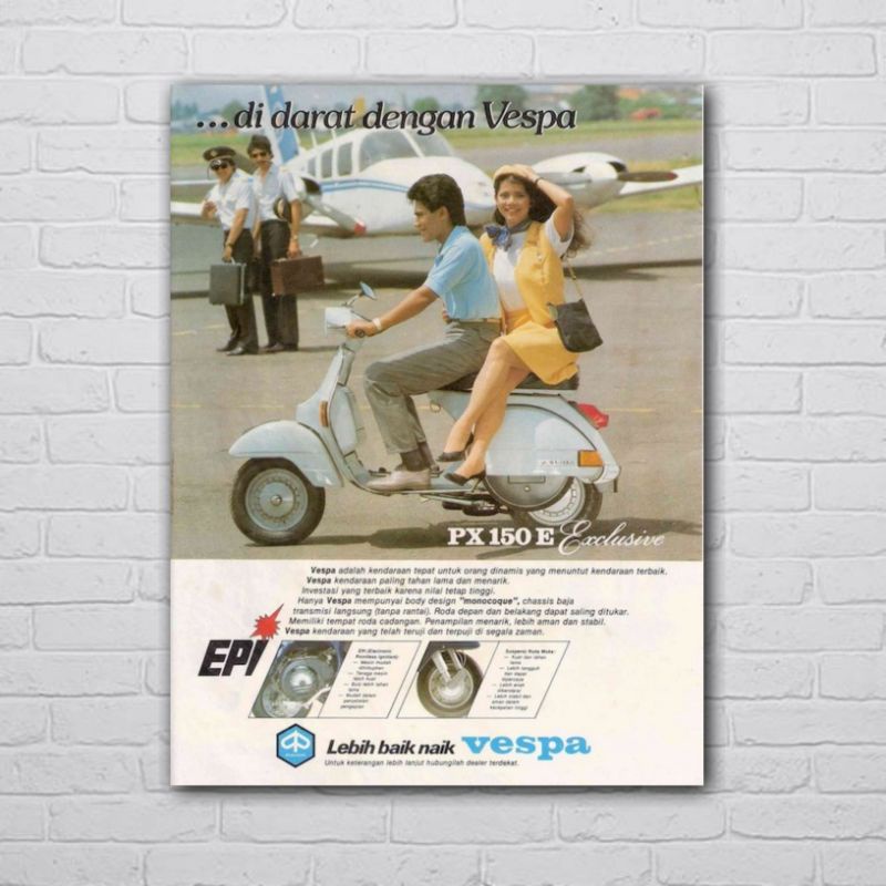 Jual poster otomotif / wall collage poster iklan motor jadul | Shopee ...