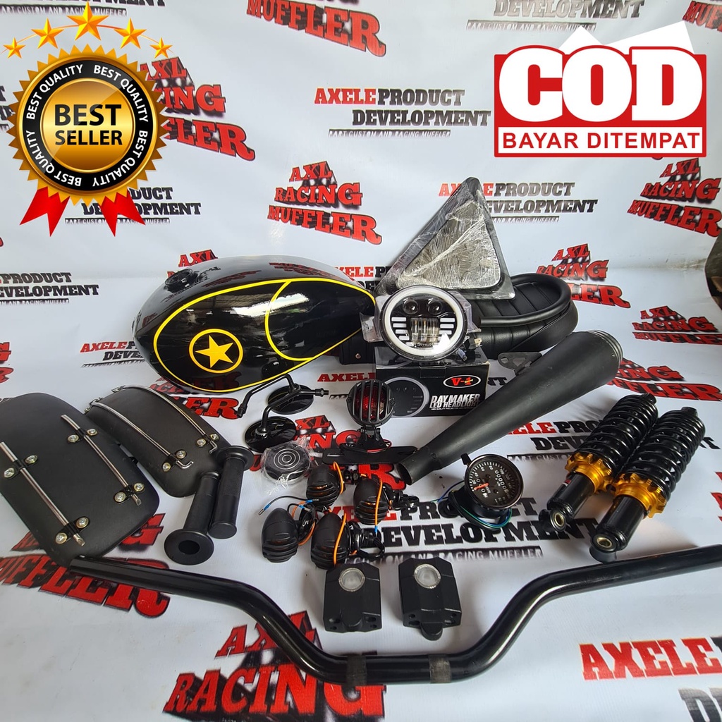 Jual PAKET BODY JAPSTYLE SCRAMBLER STAR EDITION TANGKI CUSTOM JAPSTYLE ...