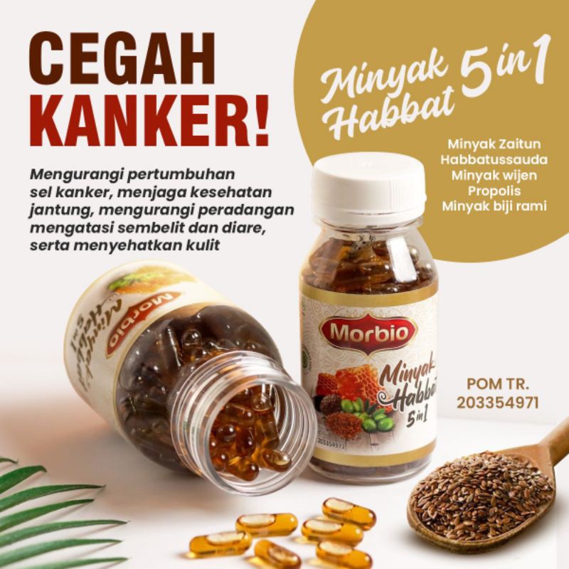 Jual MORBIO Minyak Habbat Habbatussauda 5 in 1 Kapsul Habbatussaudah ...