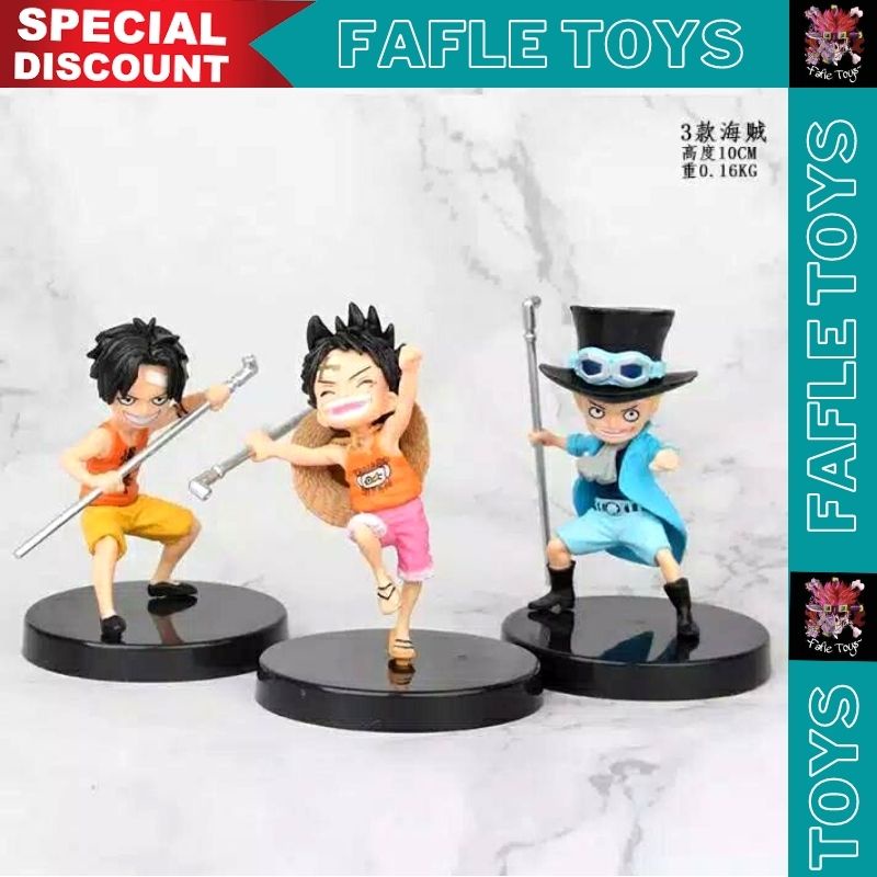 Jual Action figure set 3 luffy ace sabo / Action Figure one piece ...