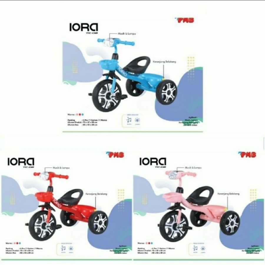 Jual Sepeda Anak IORA TC 02 Roda Tiga Tricyclebike | Shopee Indonesia