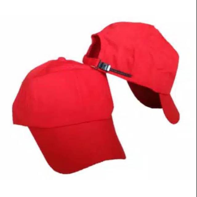 Jual Topi polos murah & topi merah polos & topi baseball polos | Shopee ...