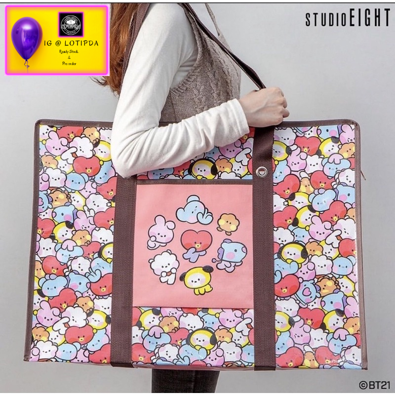 Jual BT21 MININI TOTE BAG BIG SIZE OFFICIAL FROM LINE FRIENDS X STUDIO ...