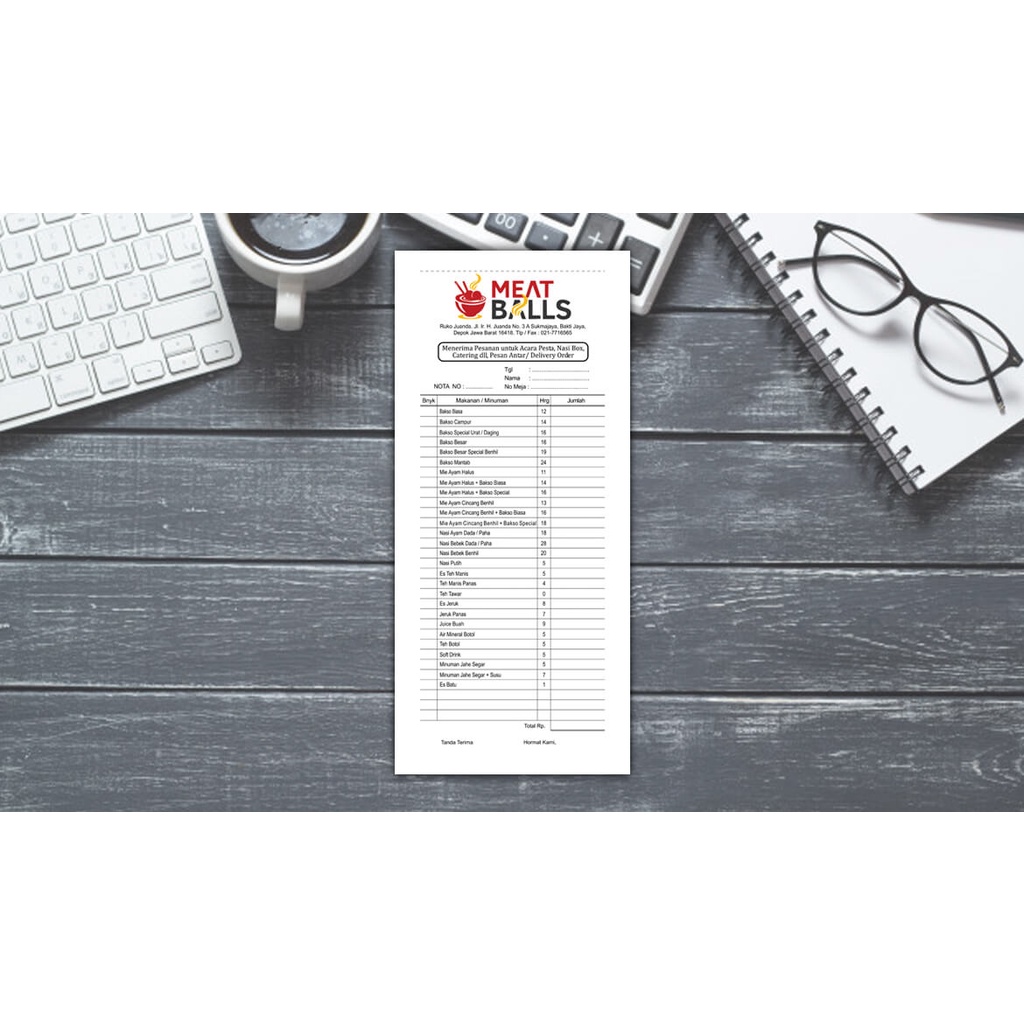 Jual Cetak Nota Bon Faktur Invoice Custom 3 Ply Rangkap Bisa Satuan ...