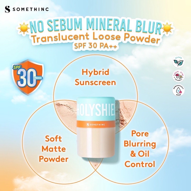 Jual SOMETHINC No Sebum Mineral Blur Translucent Loose Powder SPF 30 PA++ - Easy Touch Up ...