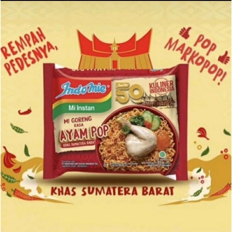 Jual Indomie Goreng Rasa Ayam Pop / Indomie Ayam Pop / Indomie Khas ...