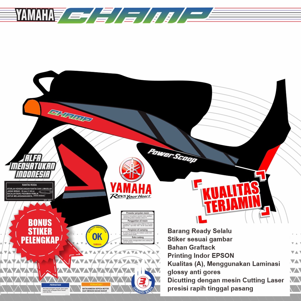 Jual Striping Yamaha Chmap strfing yamaha champ striping champ 90 ...
