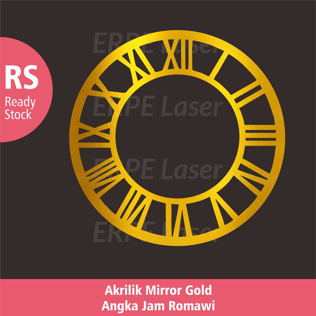 Jual ANGKA JAM ROMAWI Akrilik Mirror Gold Dekorasi Mahar | Shopee Indonesia
