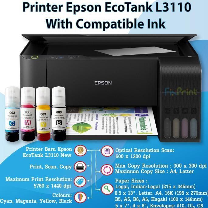 Jual Printer Epson L3110 All In One Print Scan Copy Ink Tank L 3110 ...
