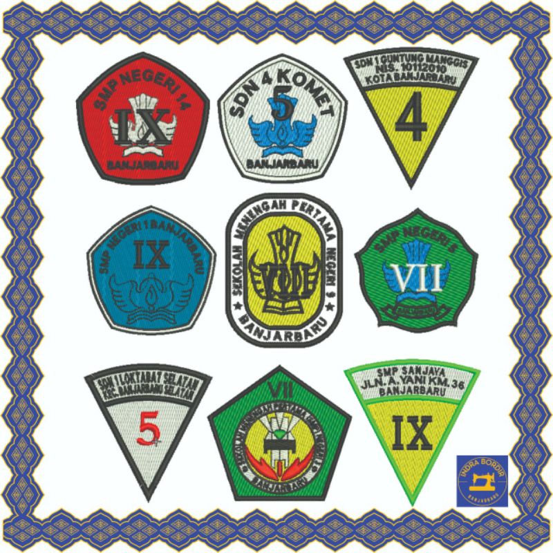 Jual BORDIR LOGO KELAS DAN LOGO SEKOLAH SATUAN ATAU PARTAI | Shopee ...