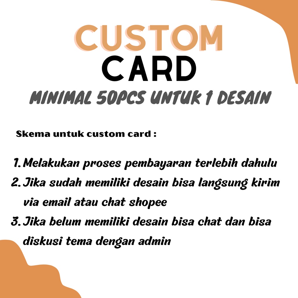 Jual CUSTOM KARTU/CUSTOM CARD/KARTU UCAPAN CUSTOM | Shopee Indonesia