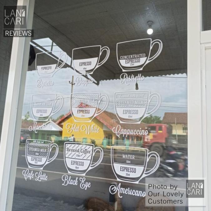 Jual stiker dinding nama kopi jenis coffee wall window sticker cutting ...