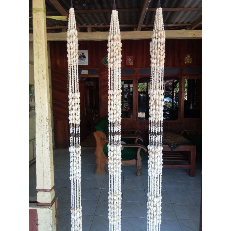 Jual Tirai pintu kerang bully kombinasi 20 untai 200 cm | Shopee Indonesia