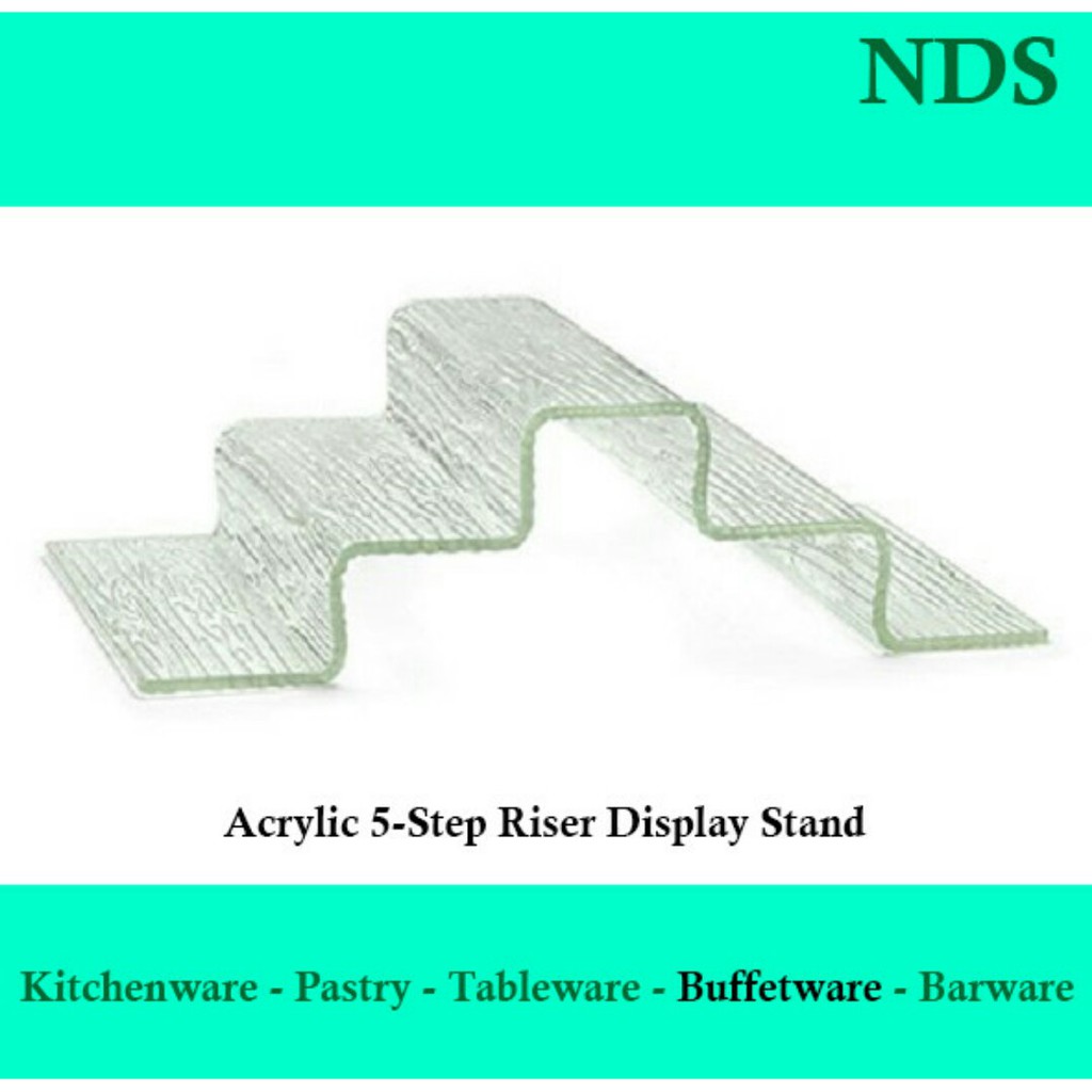 Jual ACRYLIC 5 STEP RISER DISPLAY STAND / FOOD DISPLAY | Shopee Indonesia