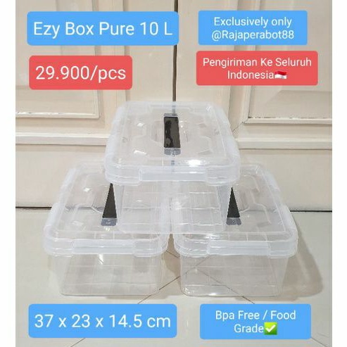 Jual CONTAINER BOX / KOTAK PENYIMPANAN EZY CB 10 L BENING / TRANSPARAN ...