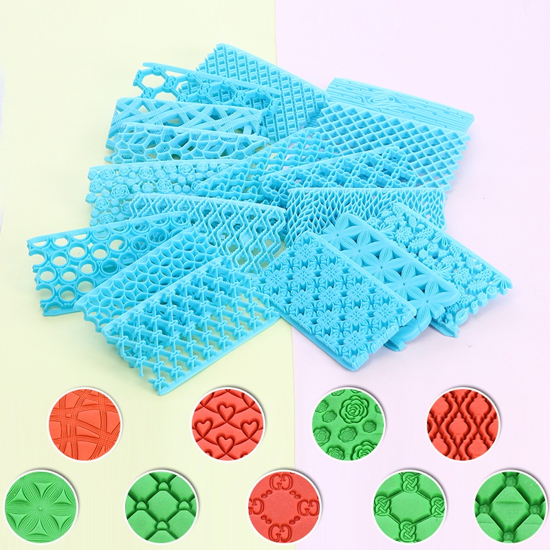 Jual Alat Cetakan Embosser stamp fondant/ clay cutter motif pattern ...
