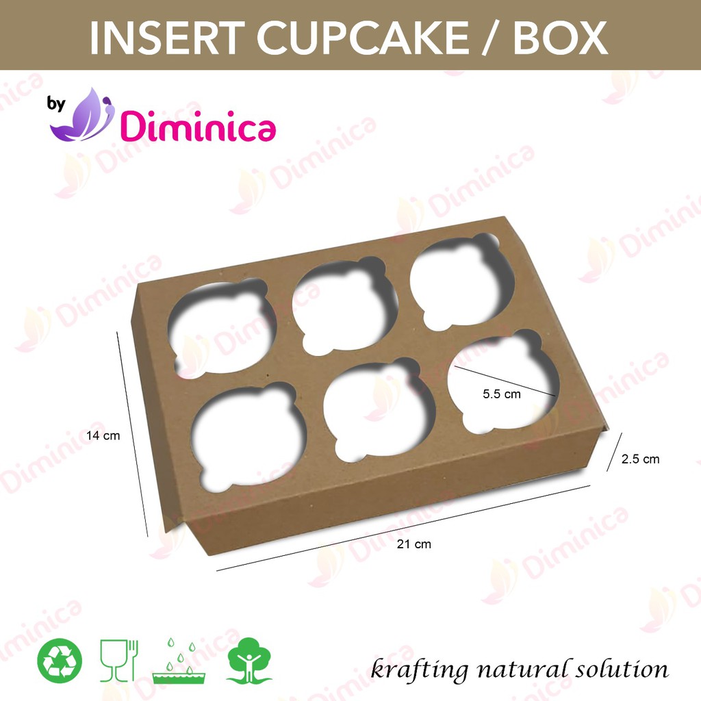 Jual Insert Box, Inner Box, Tatakan Box Cupcake,Tatakan Botol Puding 5 ...