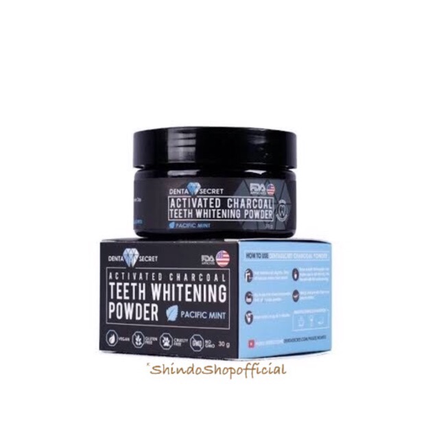 Jual Denta Secret Charcoal Powder Pemutih Gigi ORIGINAL | Shopee Indonesia