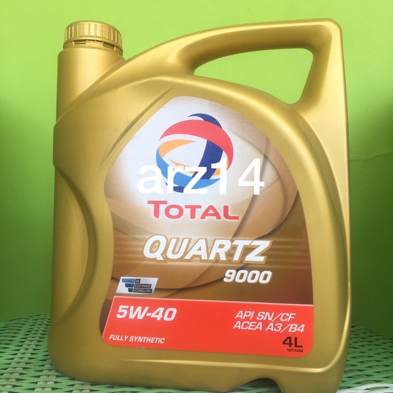 Jual Total Quartz 9000 5W40 Full Synthetic SN/CF 4 Liter original ...