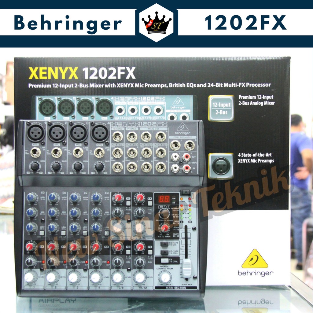 Jual Mixer BEHRINGER XENYX 1202FX 12 Inputs 4 Channel Mic - Authorized ...