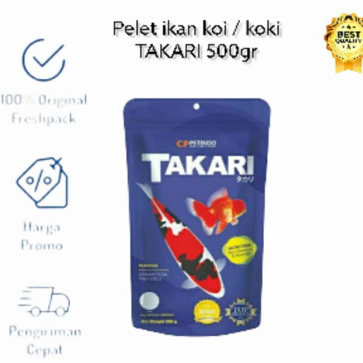 Jual Takari Fish Food 2MM Mix 500 Gr Pelet Ikan Koi koki Takari Mix ...