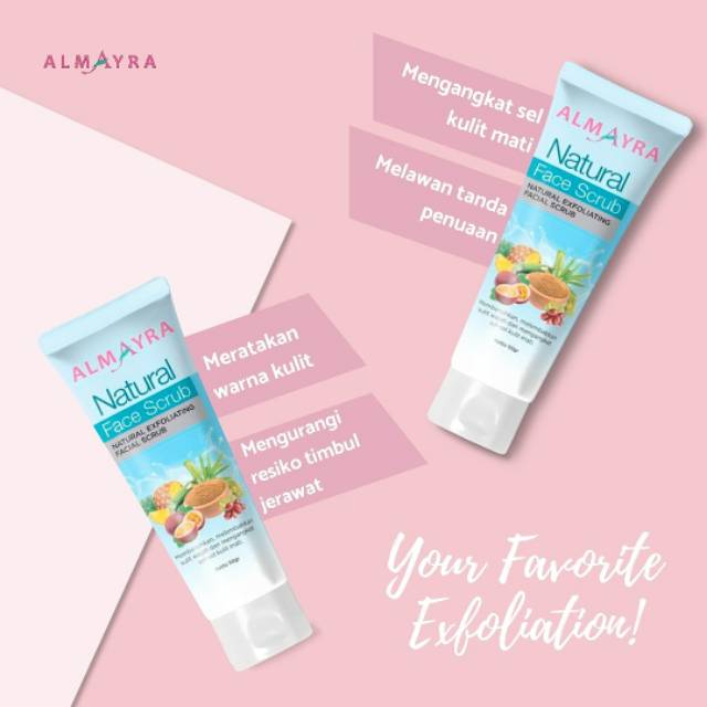 Jual Natural Face scrub Almayra/ facial murah praktis di rumah | Shopee Indonesia