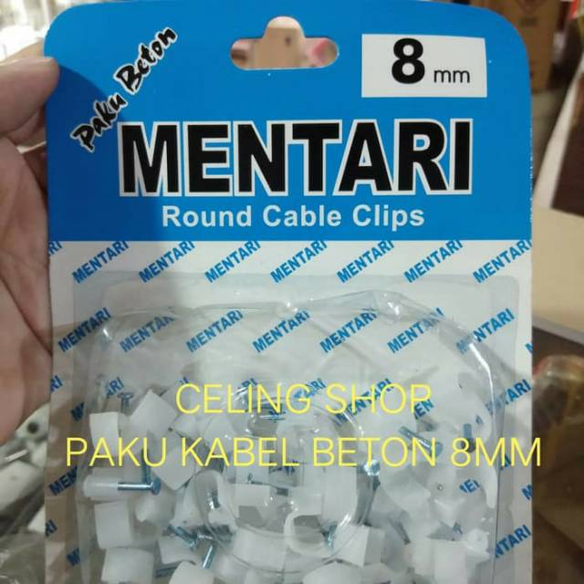 Jual paku klem kabel CLEM clam BETON MENTARI 8mm 9mm 10mm 12mm | Shopee ...