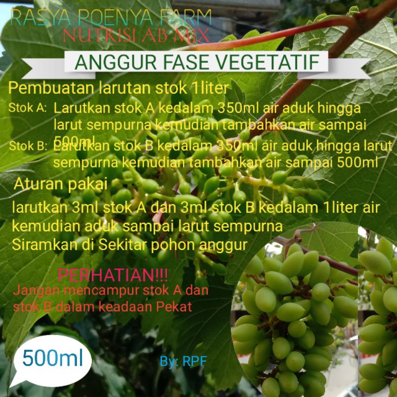 Jual PUPUK ANGGUR/NUTRISI ANGGUR/AB MIX ANGGUR | Shopee Indonesia