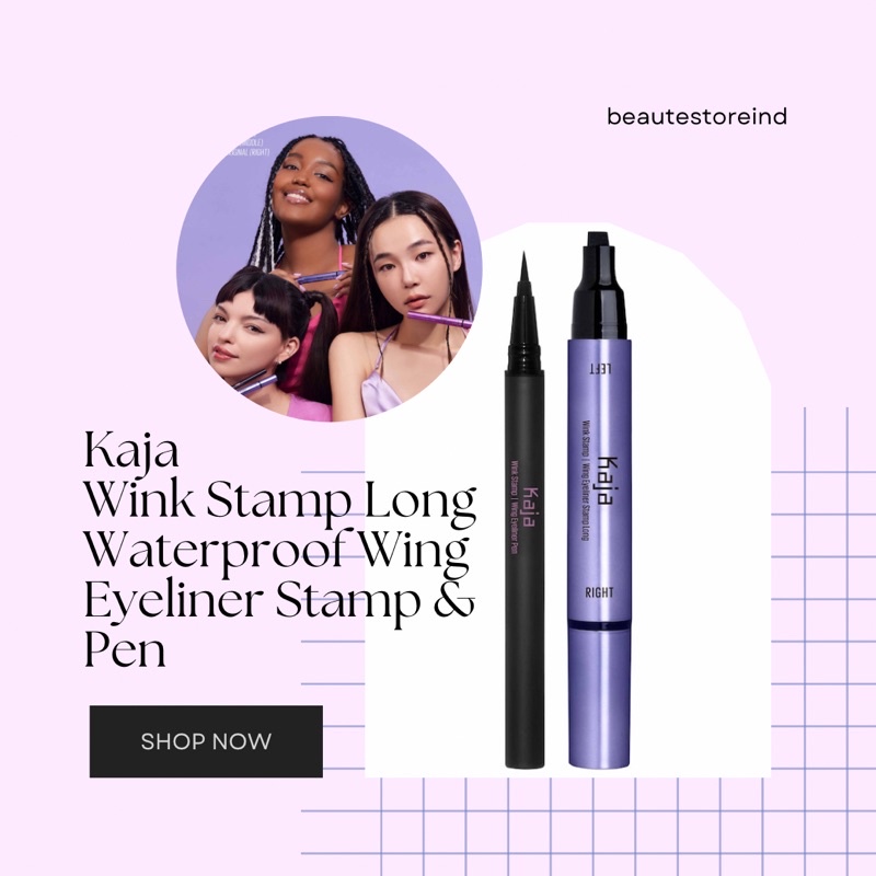 Jual Kaja Wink Stamp Long Waterproof Wing Eyeliner Stamp & Pen | Shopee ...
