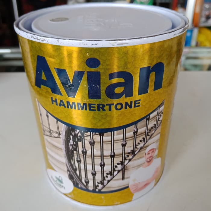 Jual cat AVIAN HAMMERTONE silver 0.9 liter | Shopee Indonesia