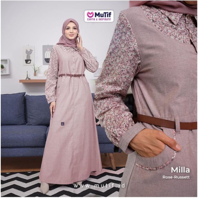 Jual GAMIS MUTIF MILLA KALLE ROSE-RUSSETT | Shopee Indonesia