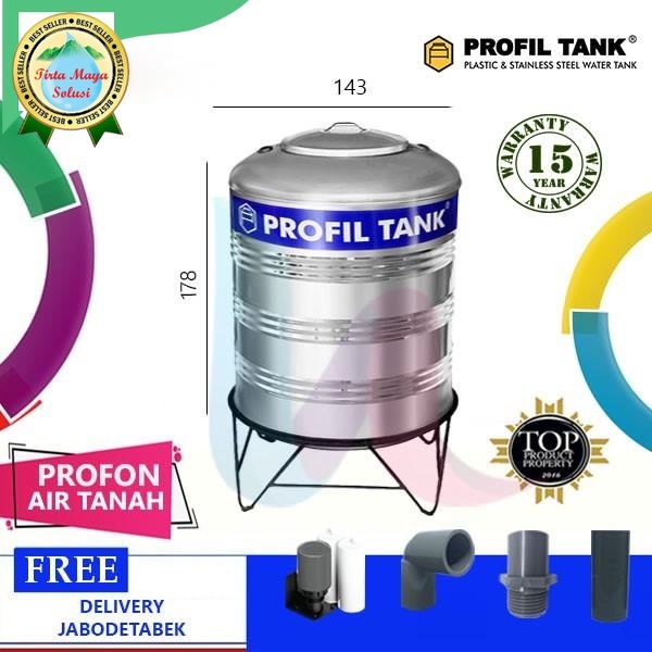 Jual Tangki Air Stainless Profil Tank PS 2500 KAKI Toren Tandon ...