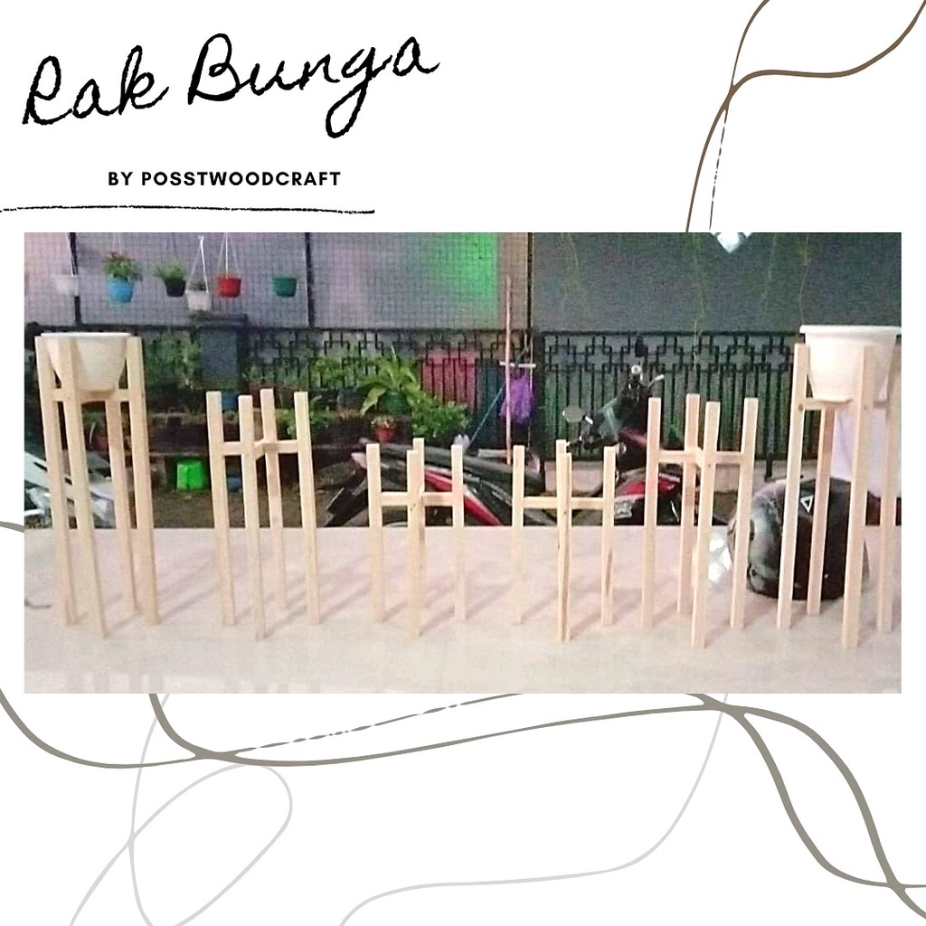Jual POSST dudukan pot bunga kayu pinus | Shopee Indonesia