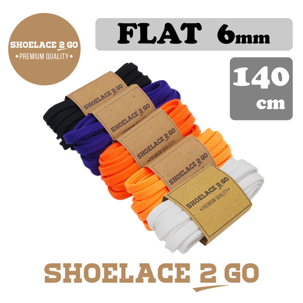 Jual SHOELACE 2 GO PREMIUM TALI SEPATU GEPENG PIPIH FLAT - SF6 - 140CM ...