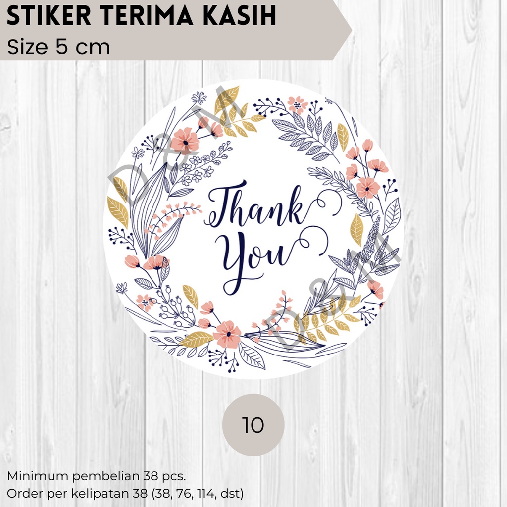 Jual Stiker Terima Kasih Thank You Sticker Label Thank You Stiker Cromo ...