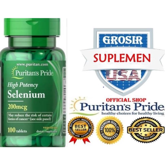 Jual SELENIUM 200Mcg Anti Kanker-AntiCancer 100 TABLET PURITAN USA ...