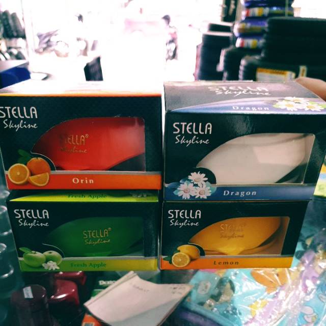 Jual Stella skyline pengharum ruangan mobil orange, dragon, lemon, apel ...