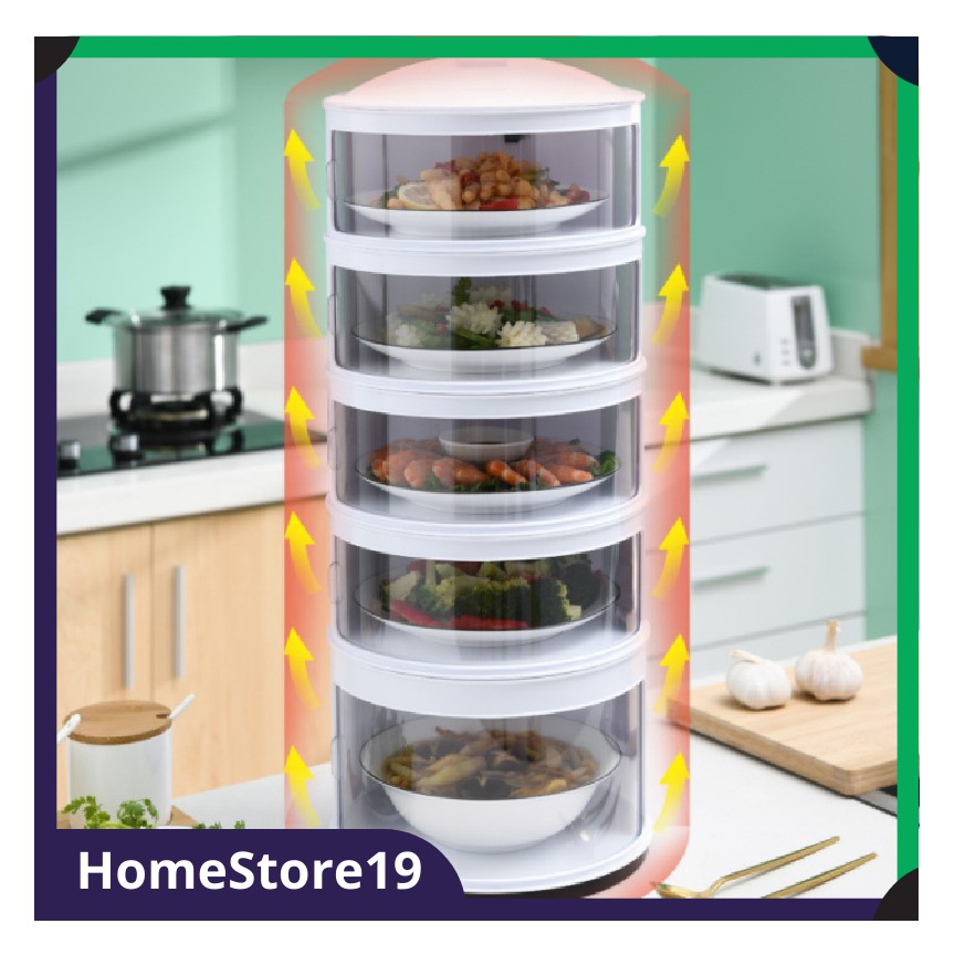 Jual Tempat Simpan Makanan Susun 5 tingkat -Food Cover Tempat Simpan ...