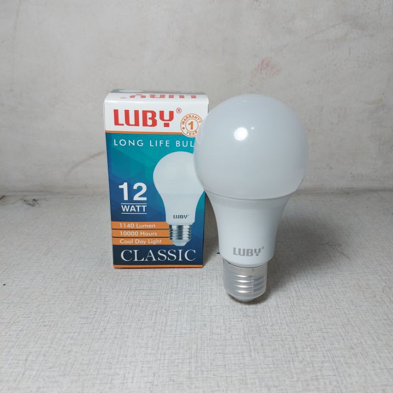 Jual Lampu Bohlam LED Classic 12 Watt Luby / Lampu Classic LED Bulb Cahaya Putih | Shopee Indonesia