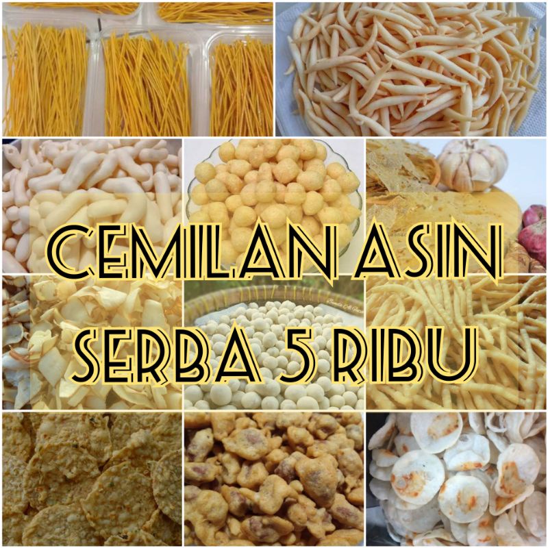 Jual CEMILAN SERBA 5 RIBU | CEMILAN ASIN | SNACK 5 RIBU| SNACK KILOAN ...