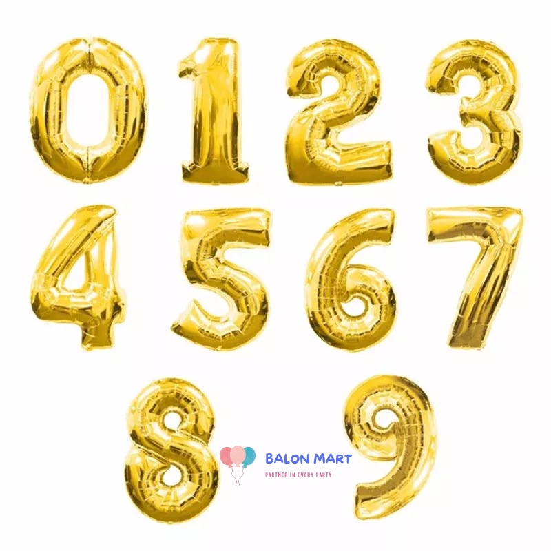 Jual Balon Foil Angka Gold 40inch/100cm (BELI 2 LEBIH HEMAT) | Shopee ...