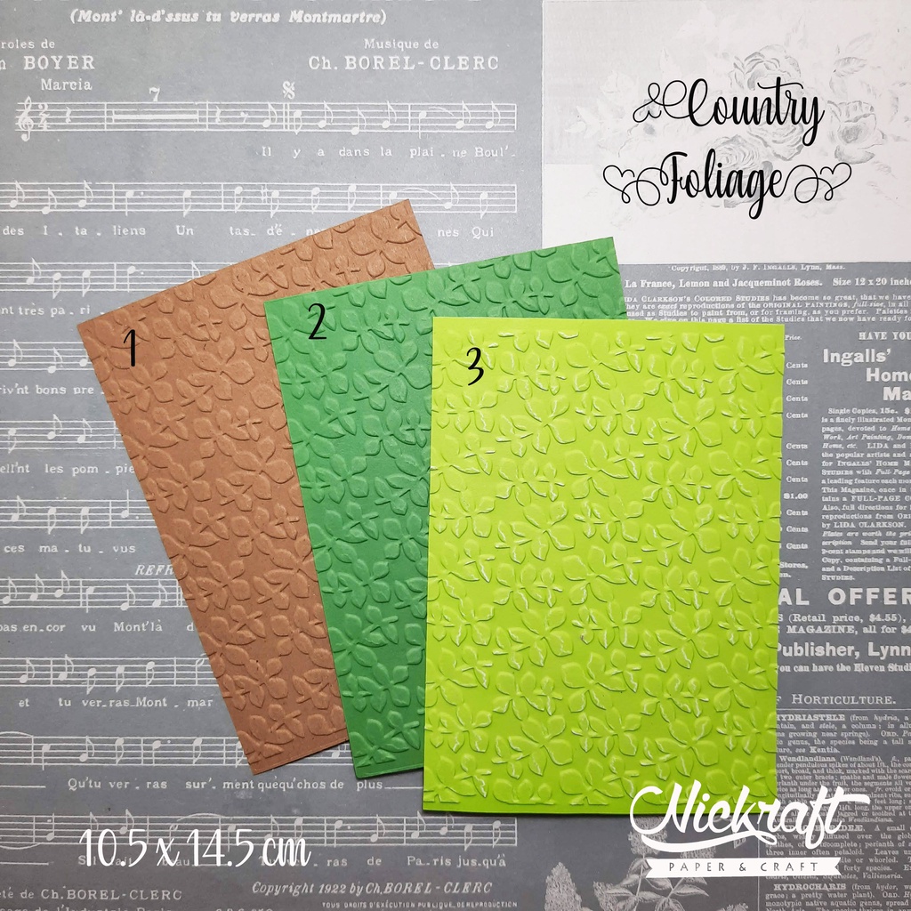 Jual Emboss Paper - COUNTRY FOLIAGE - Embossing Folder Kertas Timbul ...