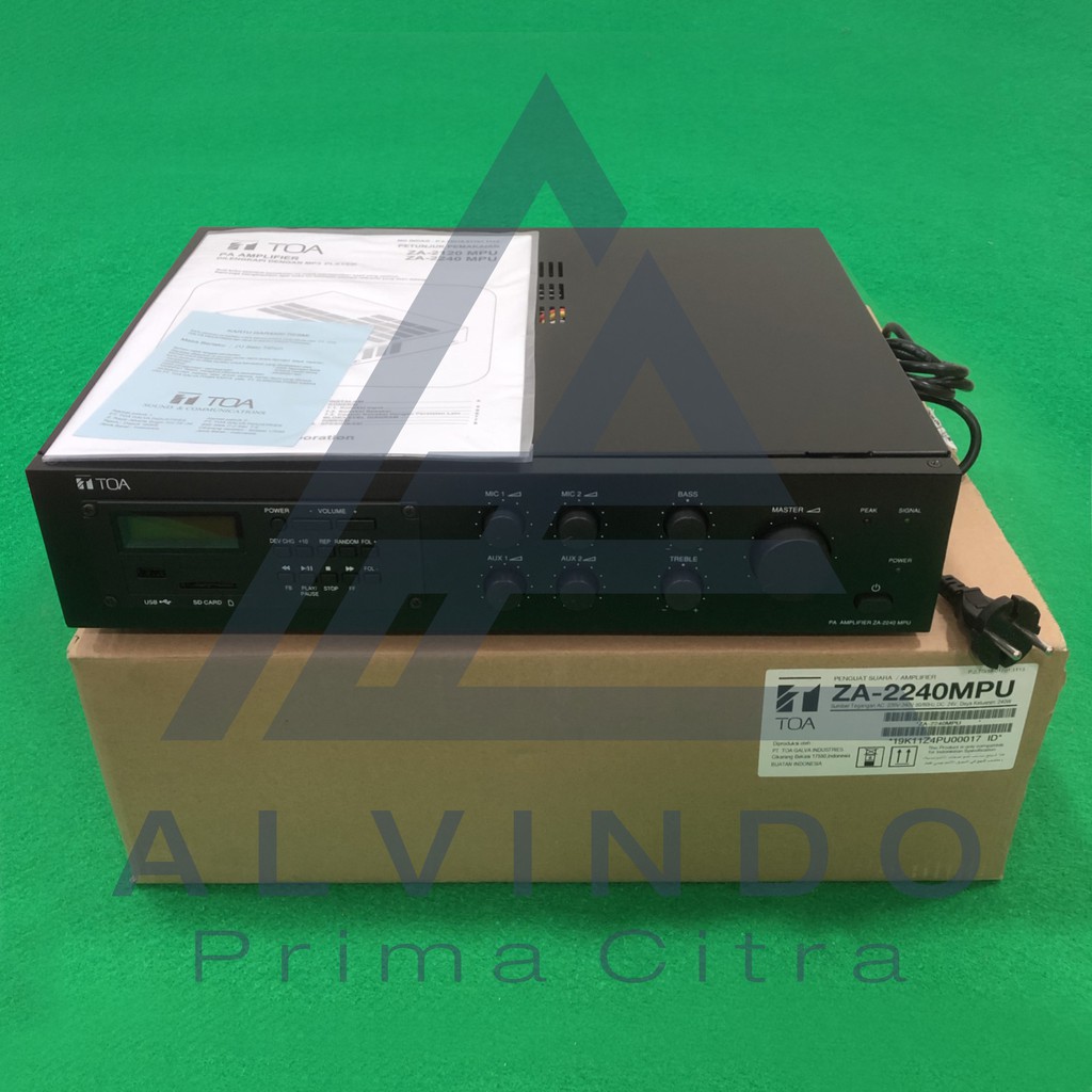 Jual TOA ZA-2240MPU (Mixer Amplifier 240W / MP3 Player / ZA 2240 MPU ...