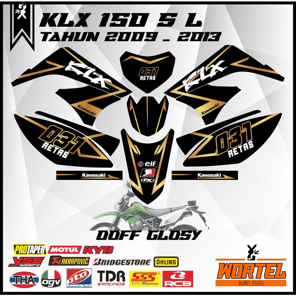 Jual Sticker striping Hologram Decal Motor KLX 150 S/L/D TRACKER ...