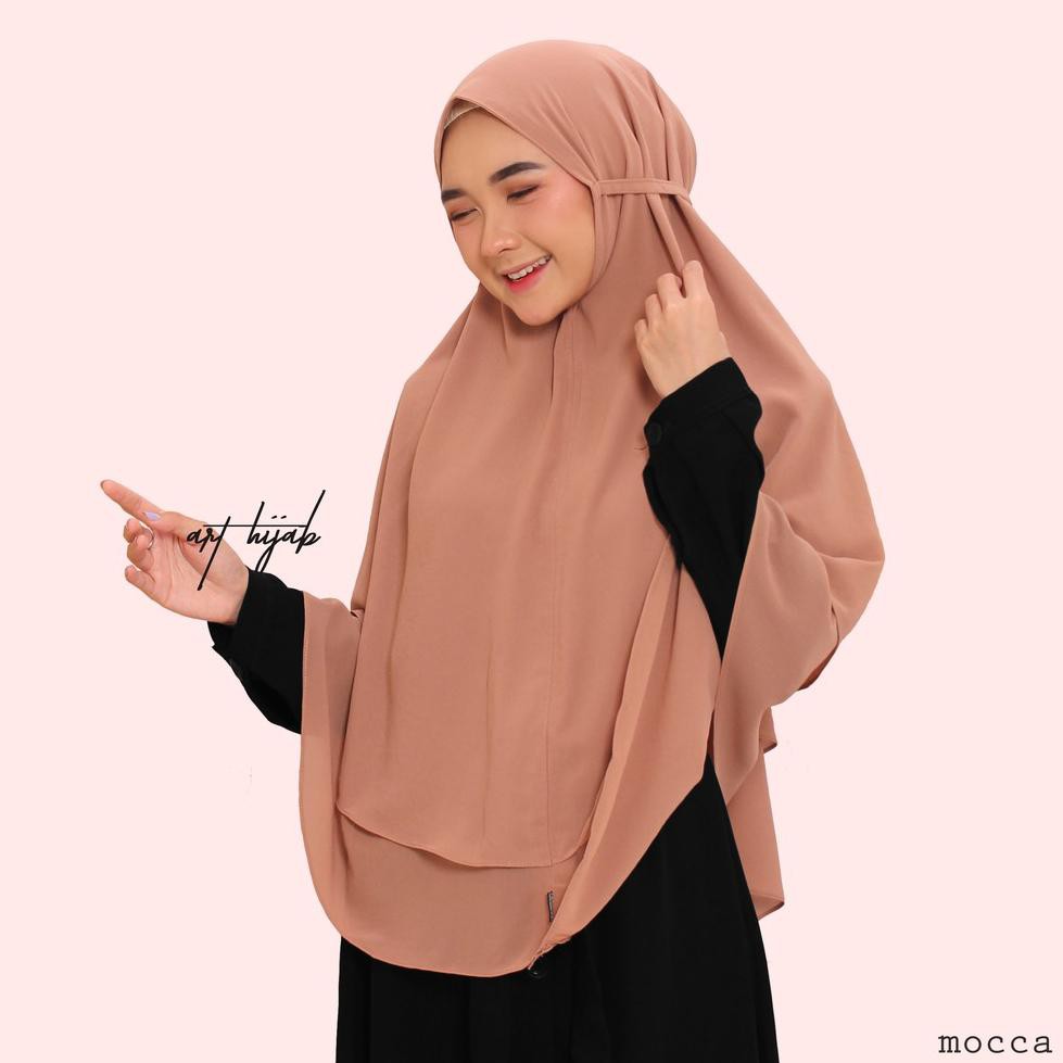 Jual hW8CodePROMO 12.12 KAYLA Khimar Ceruty Premium 2 Layer (siap Kirim ...