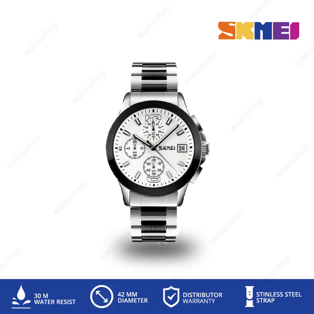 Jual SKMEI 9126 Original Jam Tangan Analog Stainless Steel Jam Tangan ...