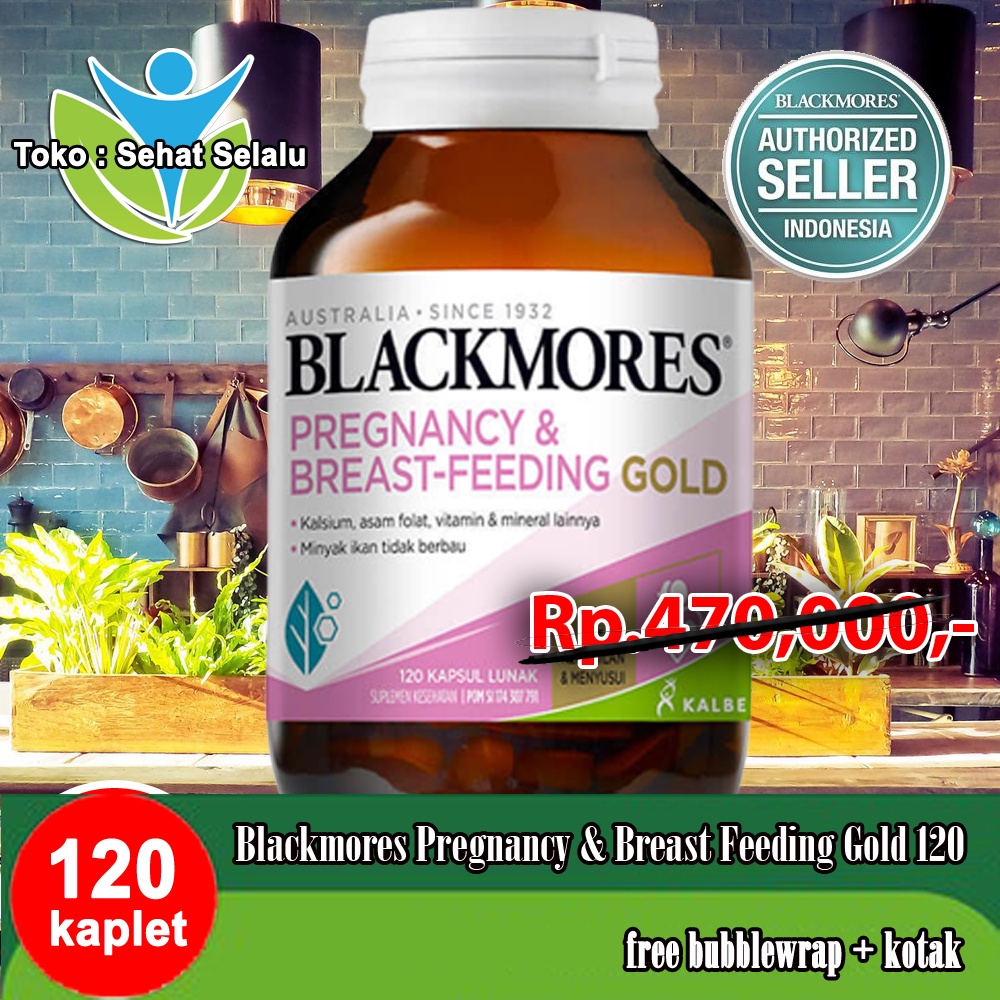 Jual Suplemen Blackmores Pregnancy & Breast Feeding Gold isi 120 untuk ...